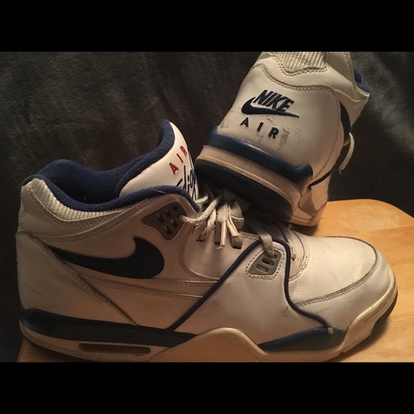 Nike | Shoes | Nike Air Flight Throwback Retro Blue White Shoes | Poshmark